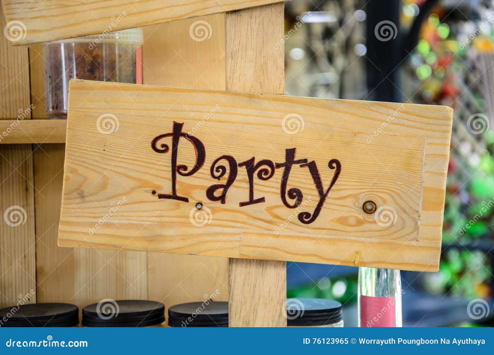 Party bar sign indoor stock image. Image of counter, cafe - 76123965
