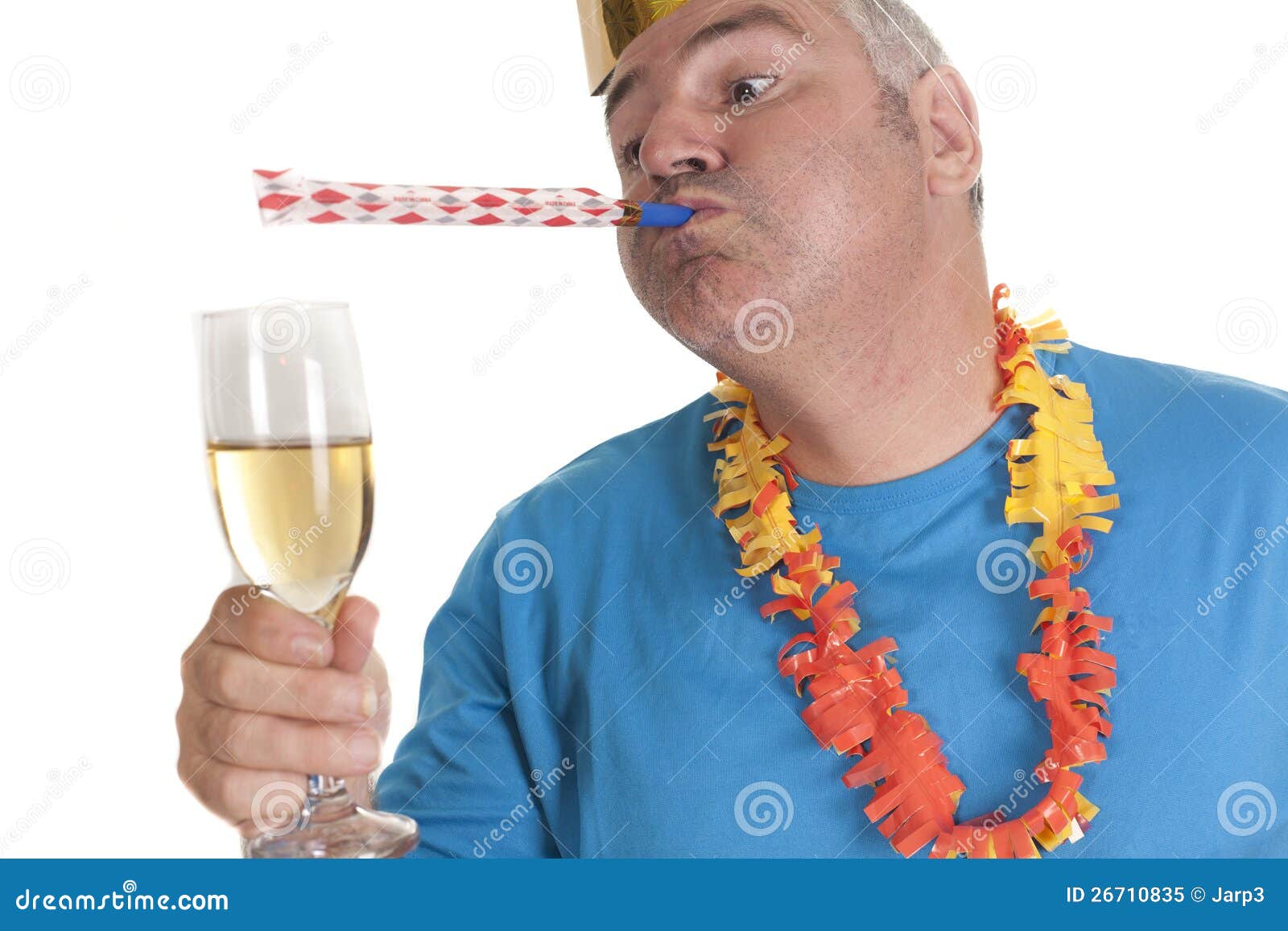 Party blower man stock image. Image of drunk, isolated - 26710835