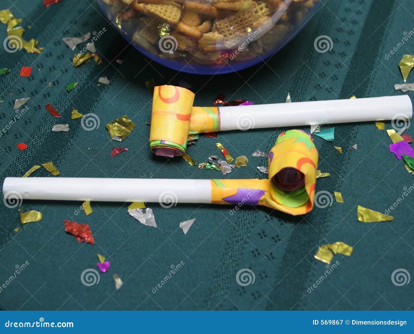 Party blowers close up stock image. Image of decorate, anniversary - 569867