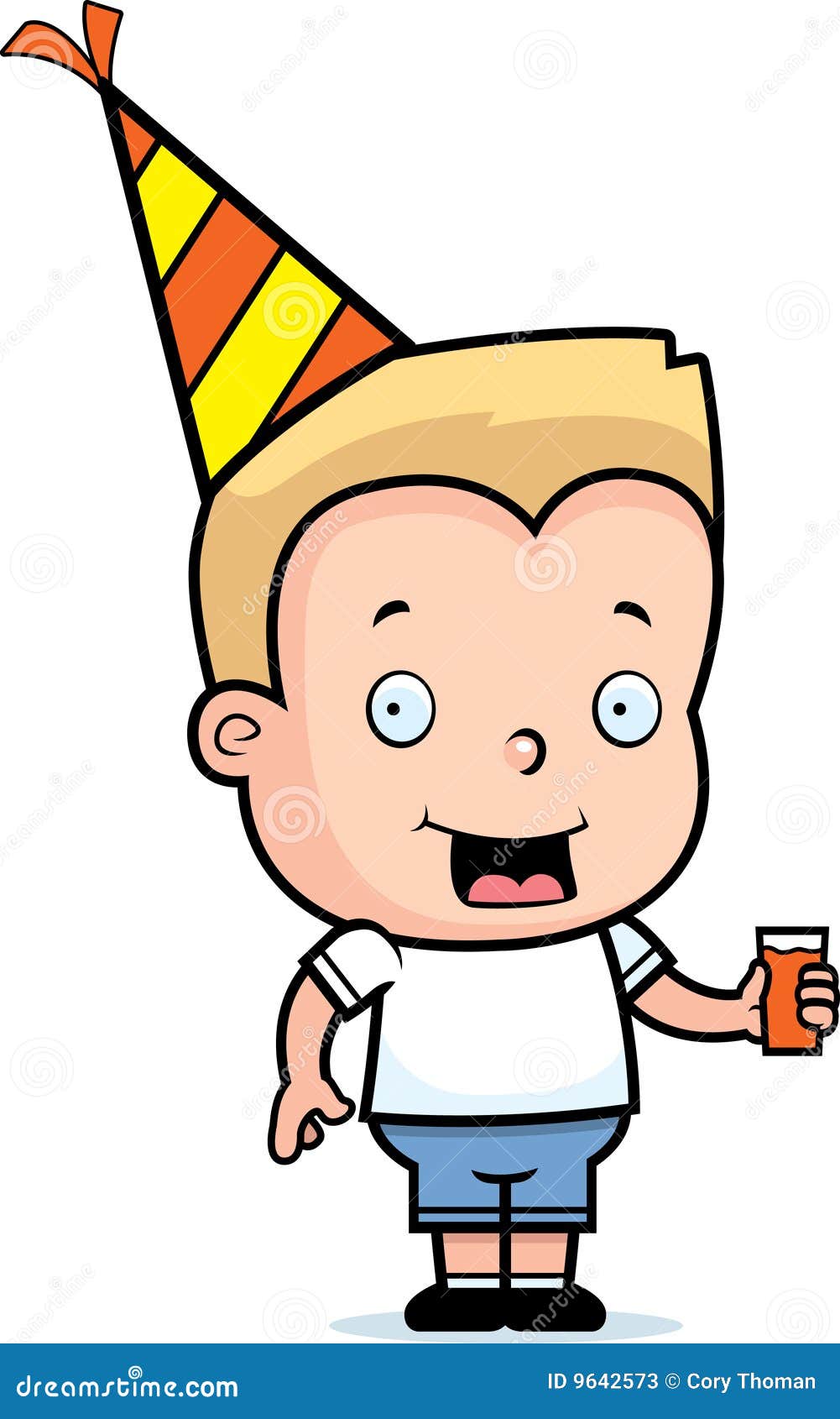 Party Boy stock vector. Illustration of blonde, little - 9642573