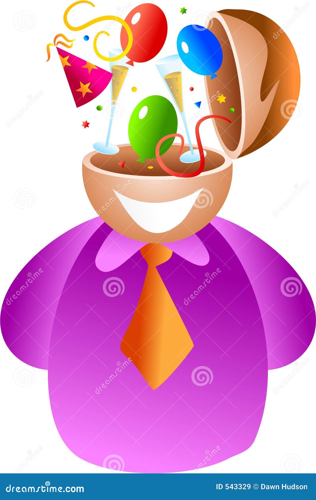Party brain stock illustration. Illustration of happy, holidays - 543329