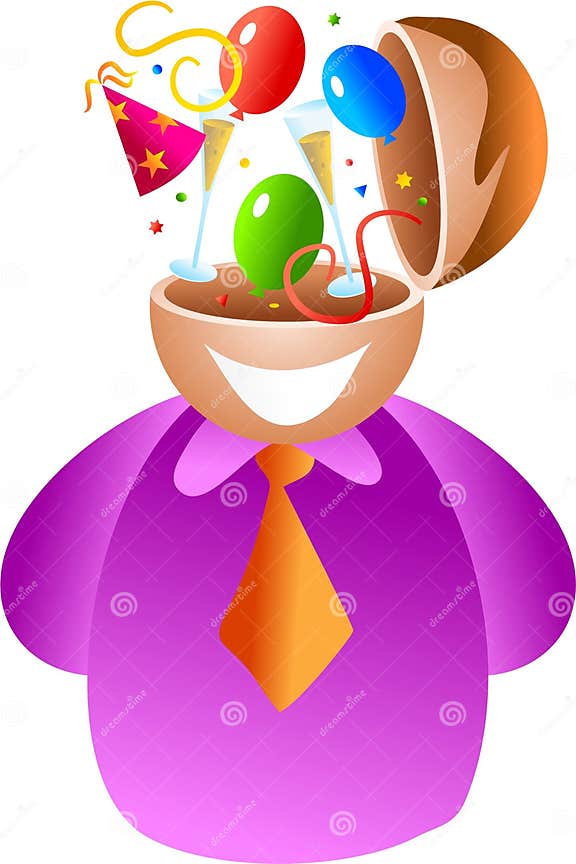 Party brain stock illustration. Illustration of happy, holidays - 543329