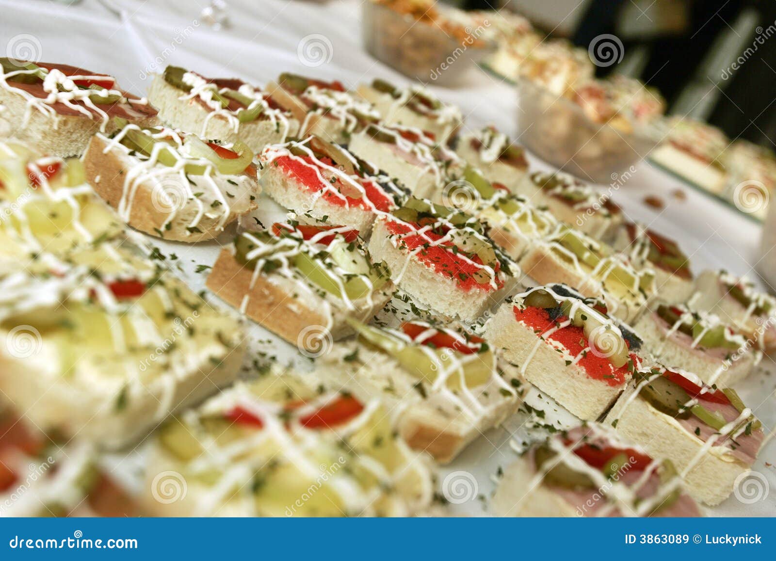 Party canapes stock image. Image of catered, appetiser - 3863089