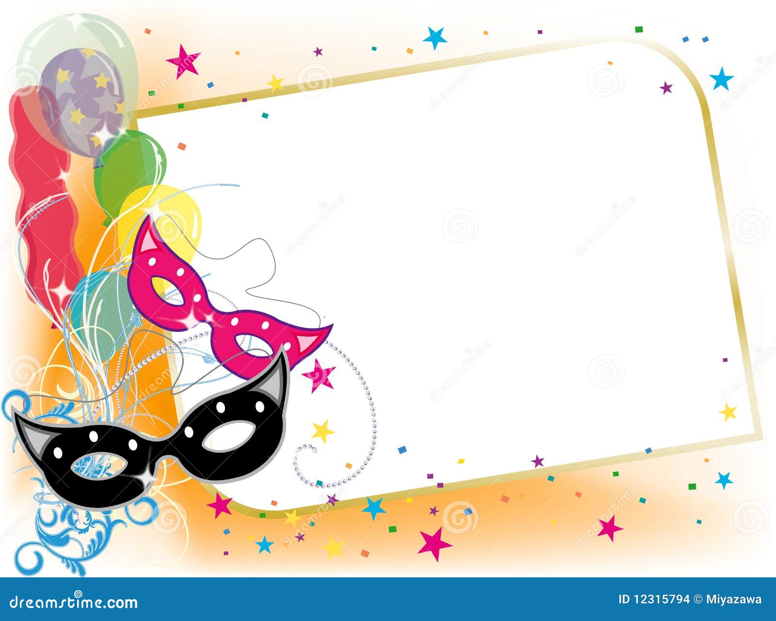 Party card stock illustration. Illustration of childhood - 12315794