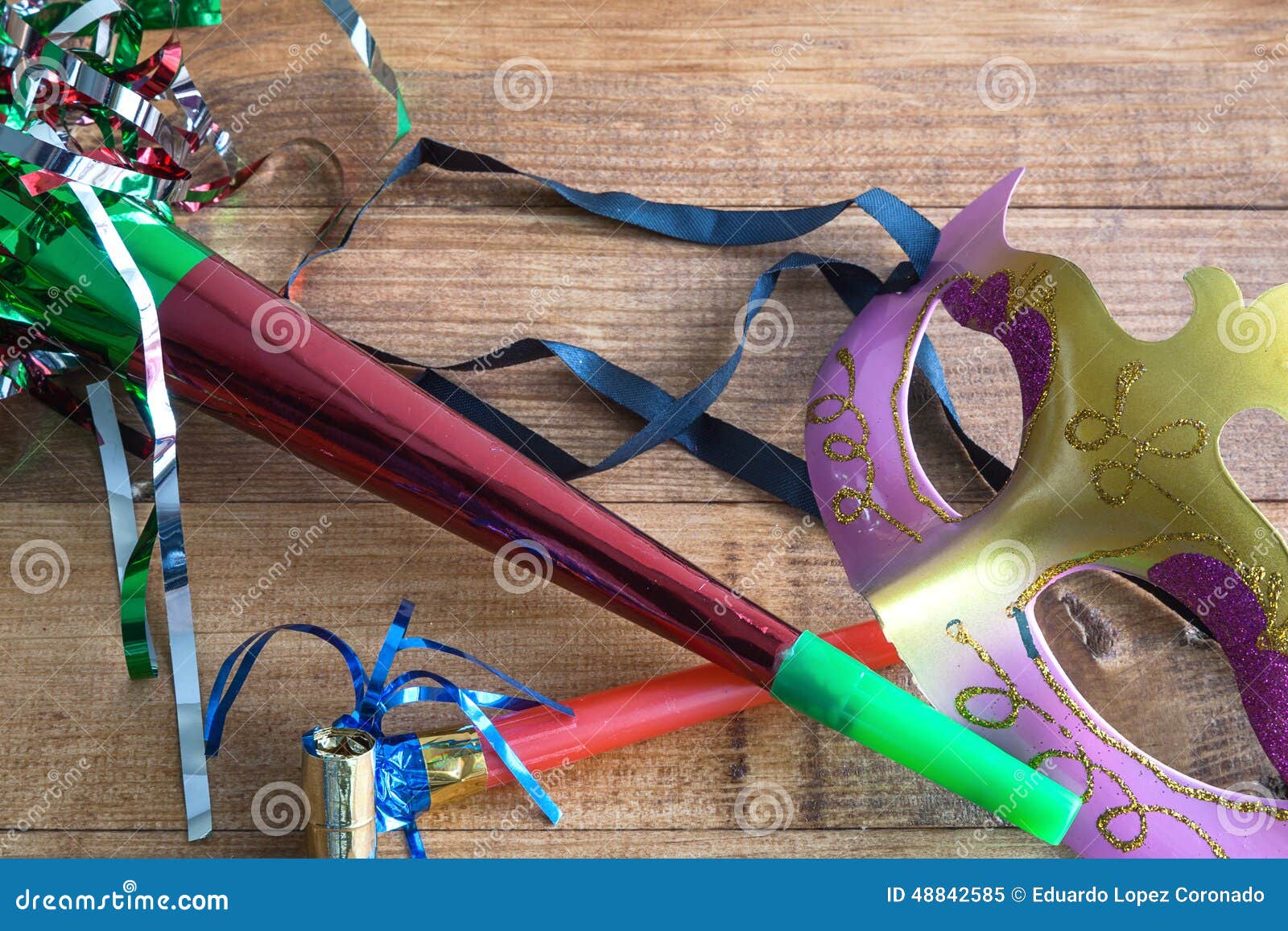 Party carnival items stock image. Image of blue, disguise - 48842585