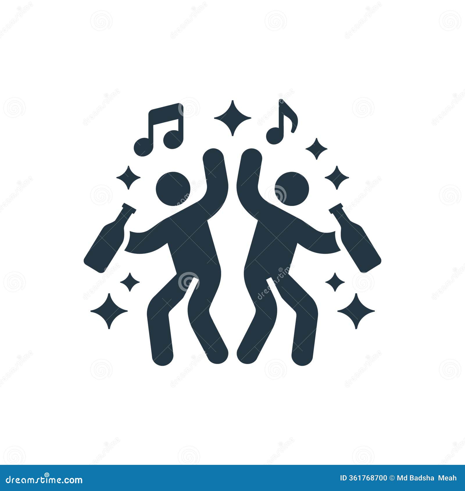 Party Celebration Dance Icon Stock Vector - Illustration of drinks ...