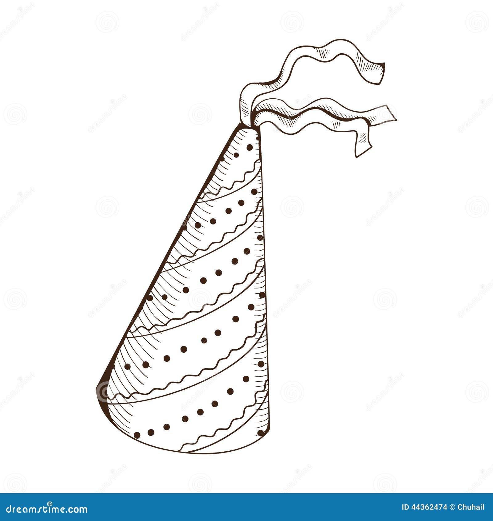 Party cone cap. stock vector. Illustration of cone, decoration - 44362474