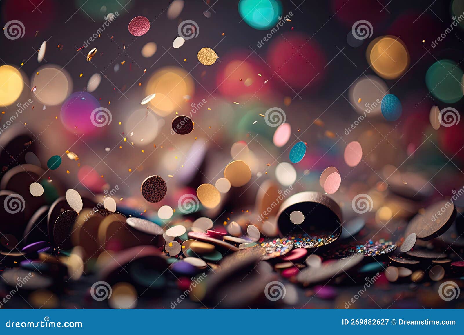 Party Confetti Background Illustration Generative AI Stock Illustration ...