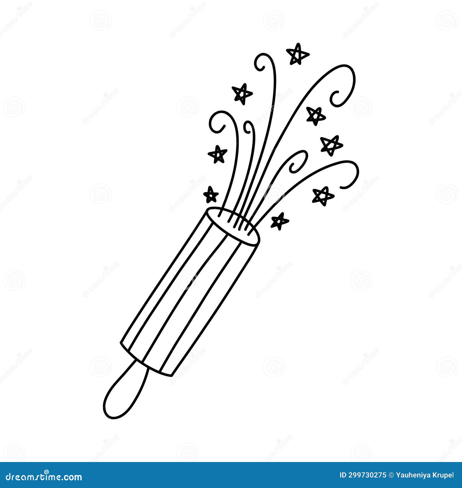 Party Confetti Popper. Isolated Confetti, Explosion, Firecracker ...