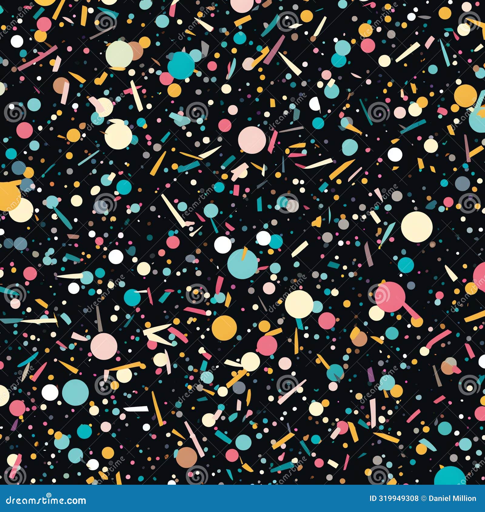 Party Confetti Texture Background, Design Seamless Pattern, for Nursery ...