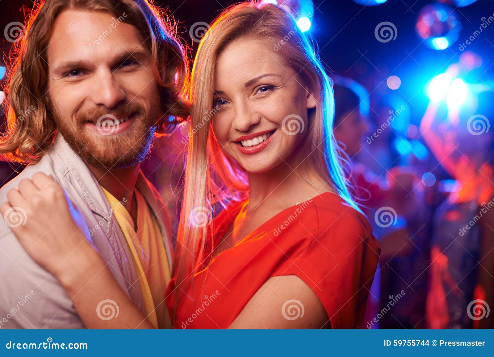 Party couple stock photo. Image of entertainment, affectionate - 59755744