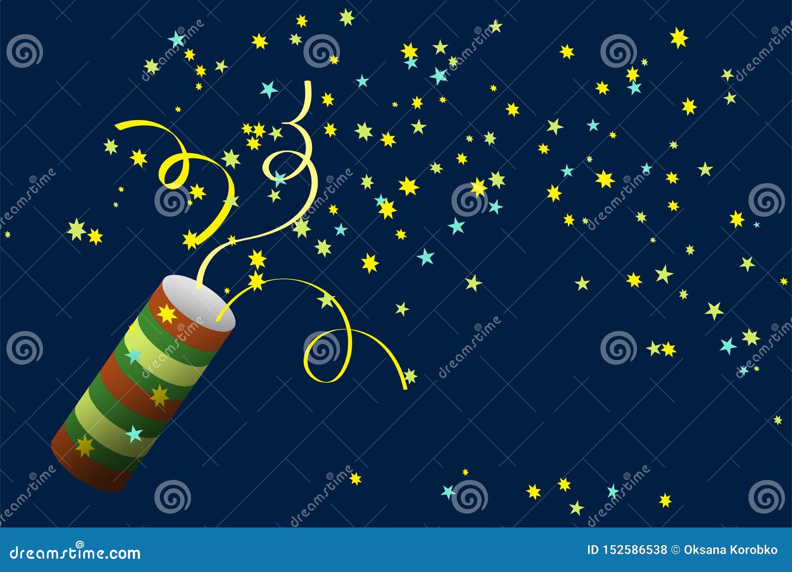 Party Cracker with Confetti. Celebrating a New Year, Birthday ...