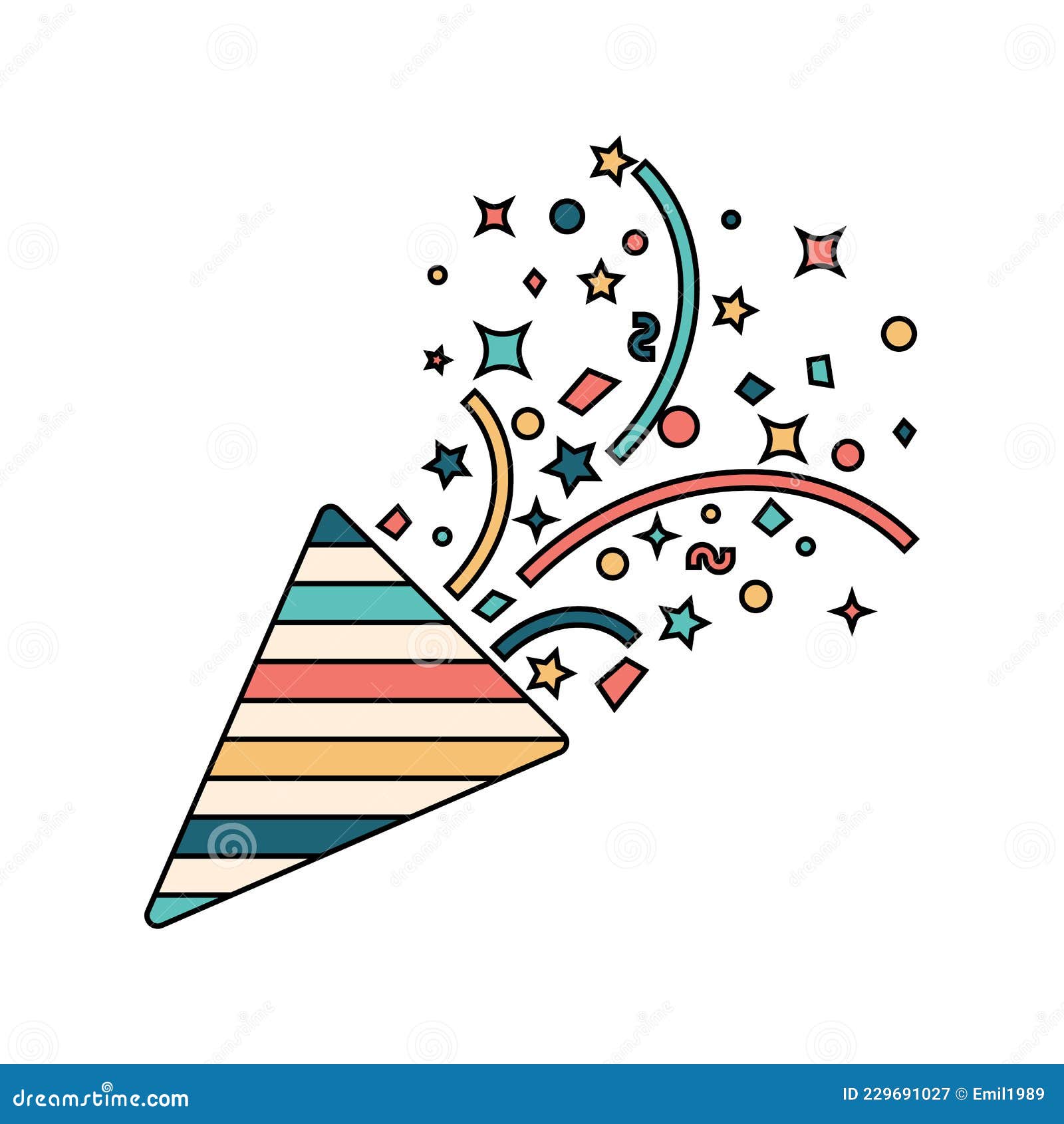 Party Cracker Icon Simple Design Stock Vector - Illustration of ...