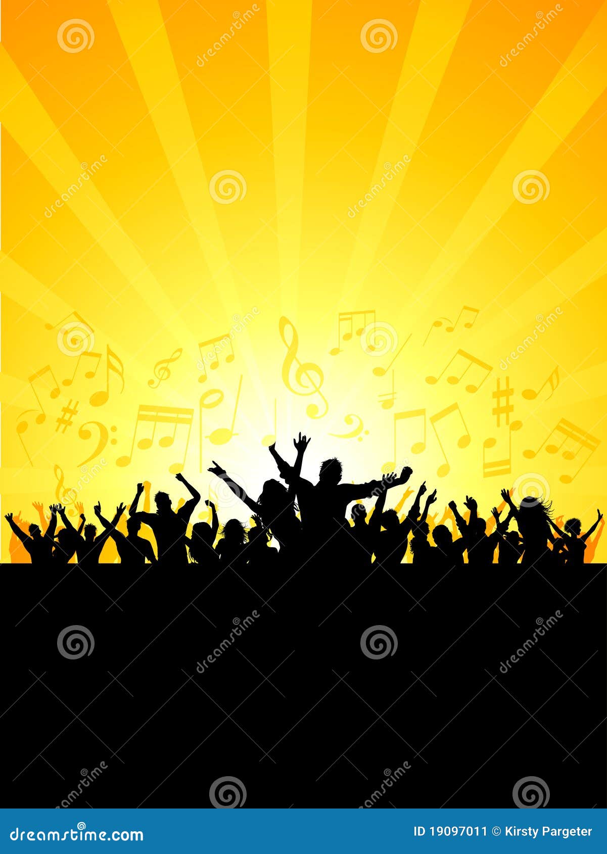 Party Crowd People Silhouette. Cartoon Vector | CartoonDealer.com ...