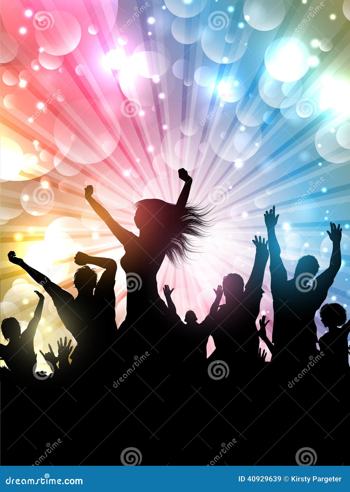 Party crowd background stock vector. Illustration of girl - 40929639