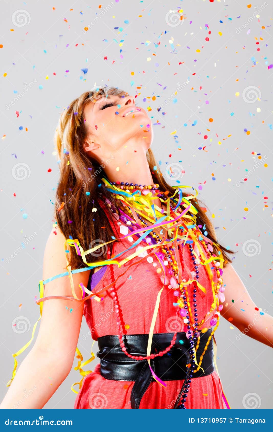Party dance confetti woman stock image. Image of fiesta - 13710957