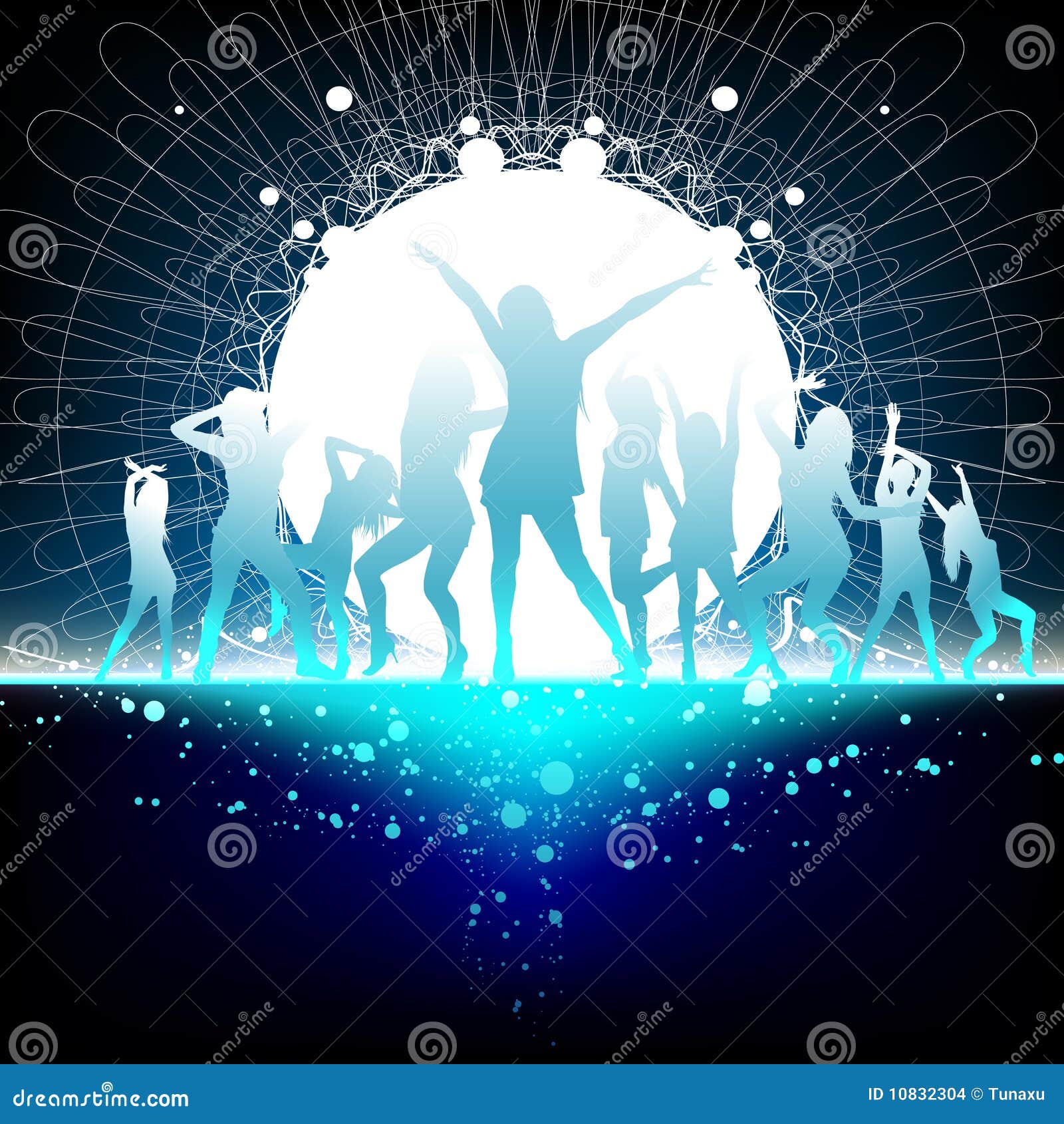 Party dance time stock vector. Illustration of contour - 10832304