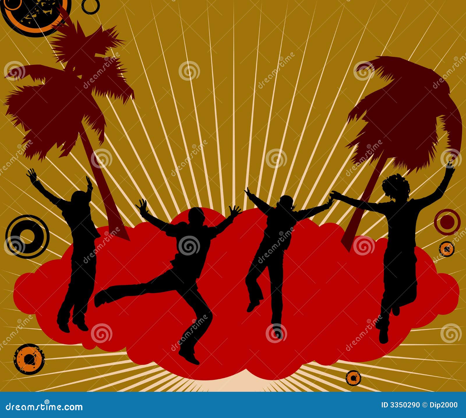 Party dancers stock vector. Illustration of foliage, person - 3350290