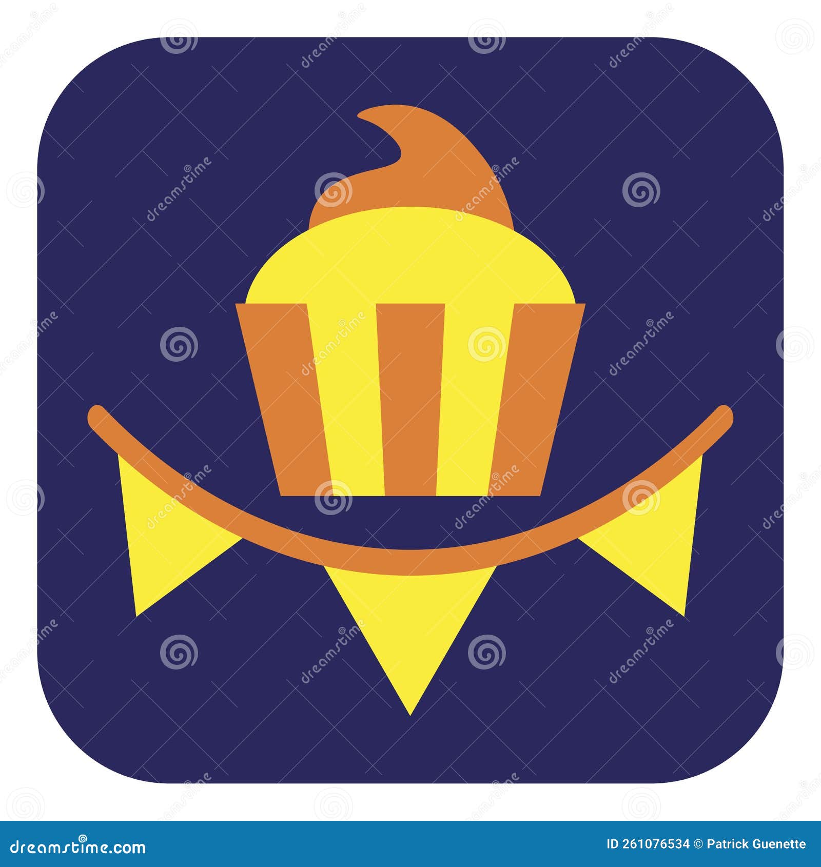 Party decorations, icon stock vector. Illustration of abstract - 261076534