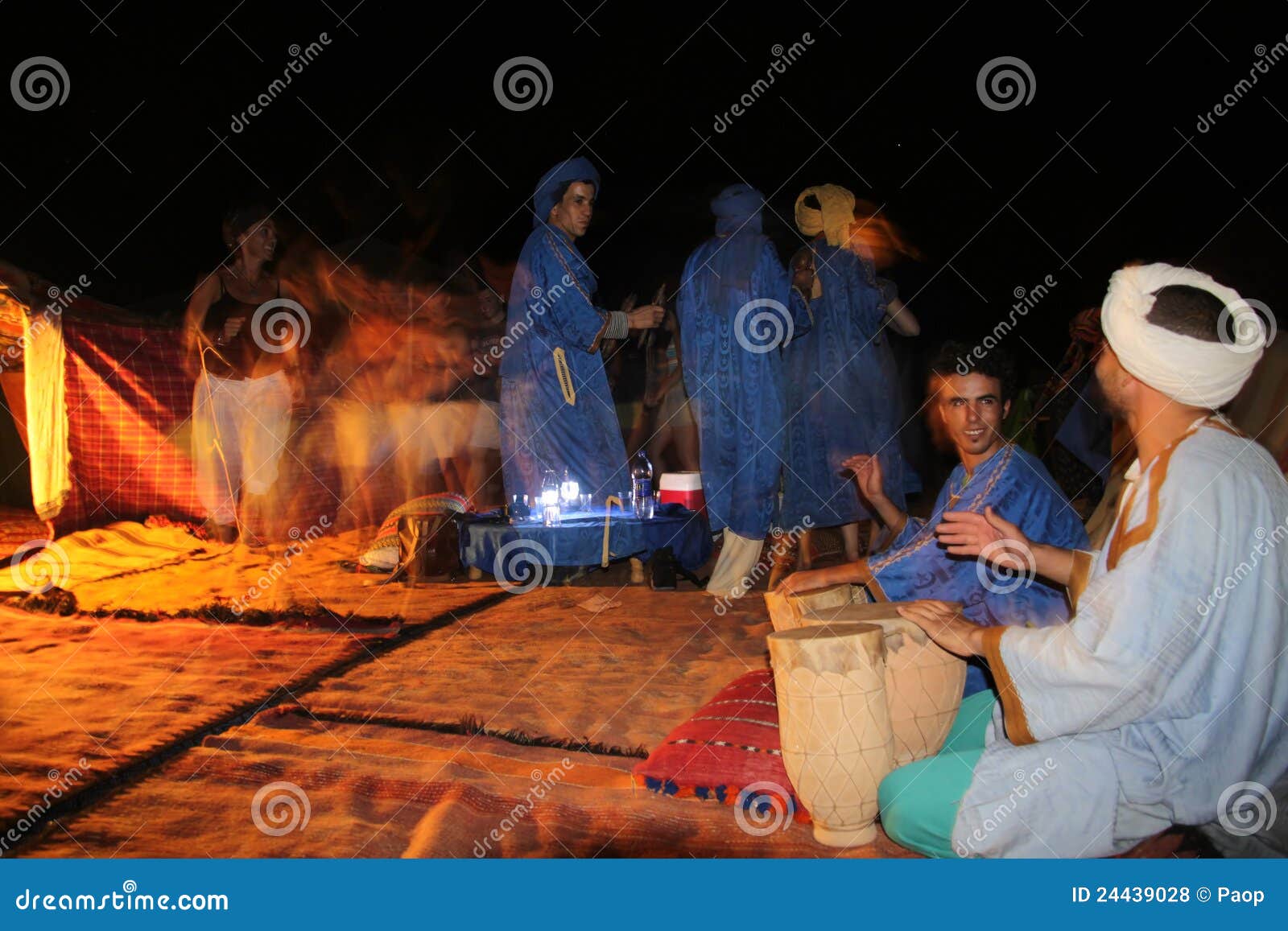 Party in a desert camp editorial stock photo. Image of attraction ...