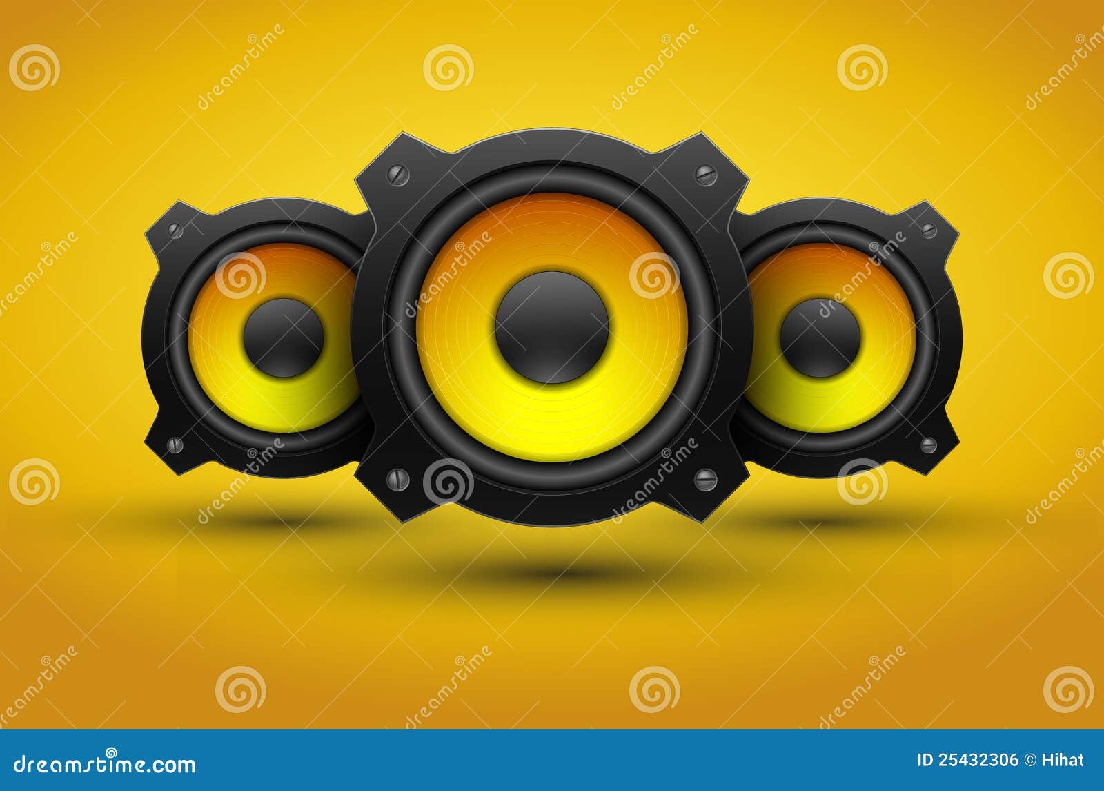Party Design Element with Speakers Stock Vector - Illustration of ...