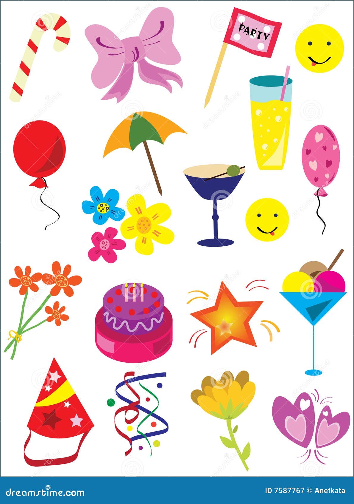 Party Design Elements - Vector Stock Vector - Illustration of icons ...