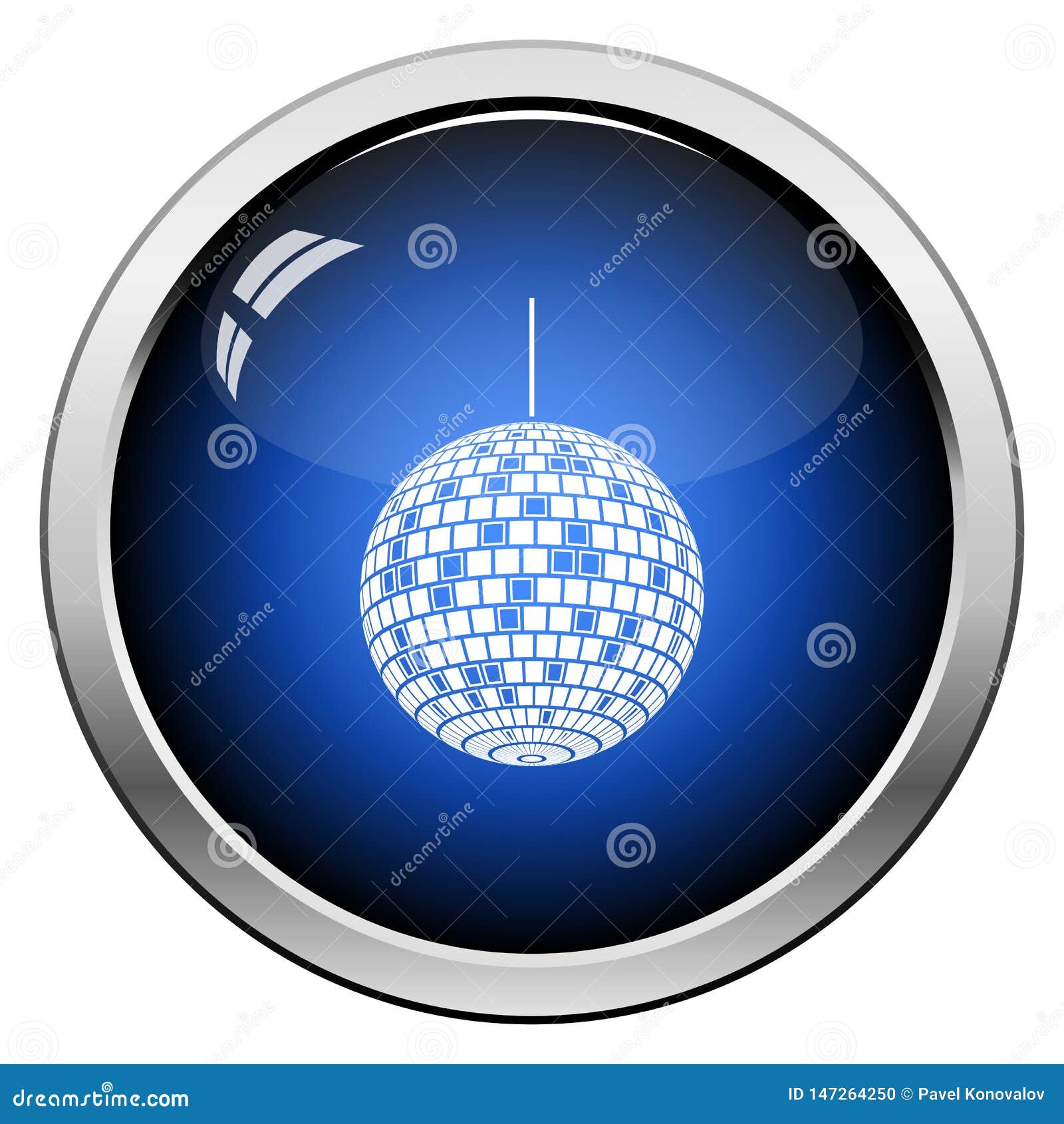 Party Disco Sphere Icon stock vector. Illustration of light - 147264250
