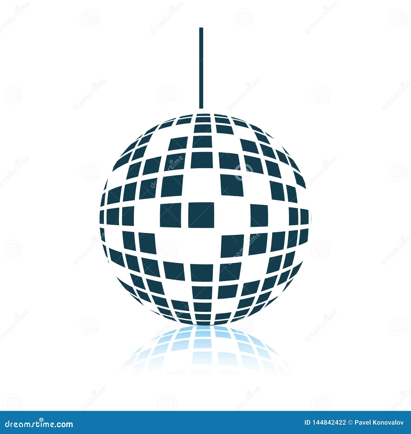 Party disco sphere icon stock vector. Illustration of illuminated ...