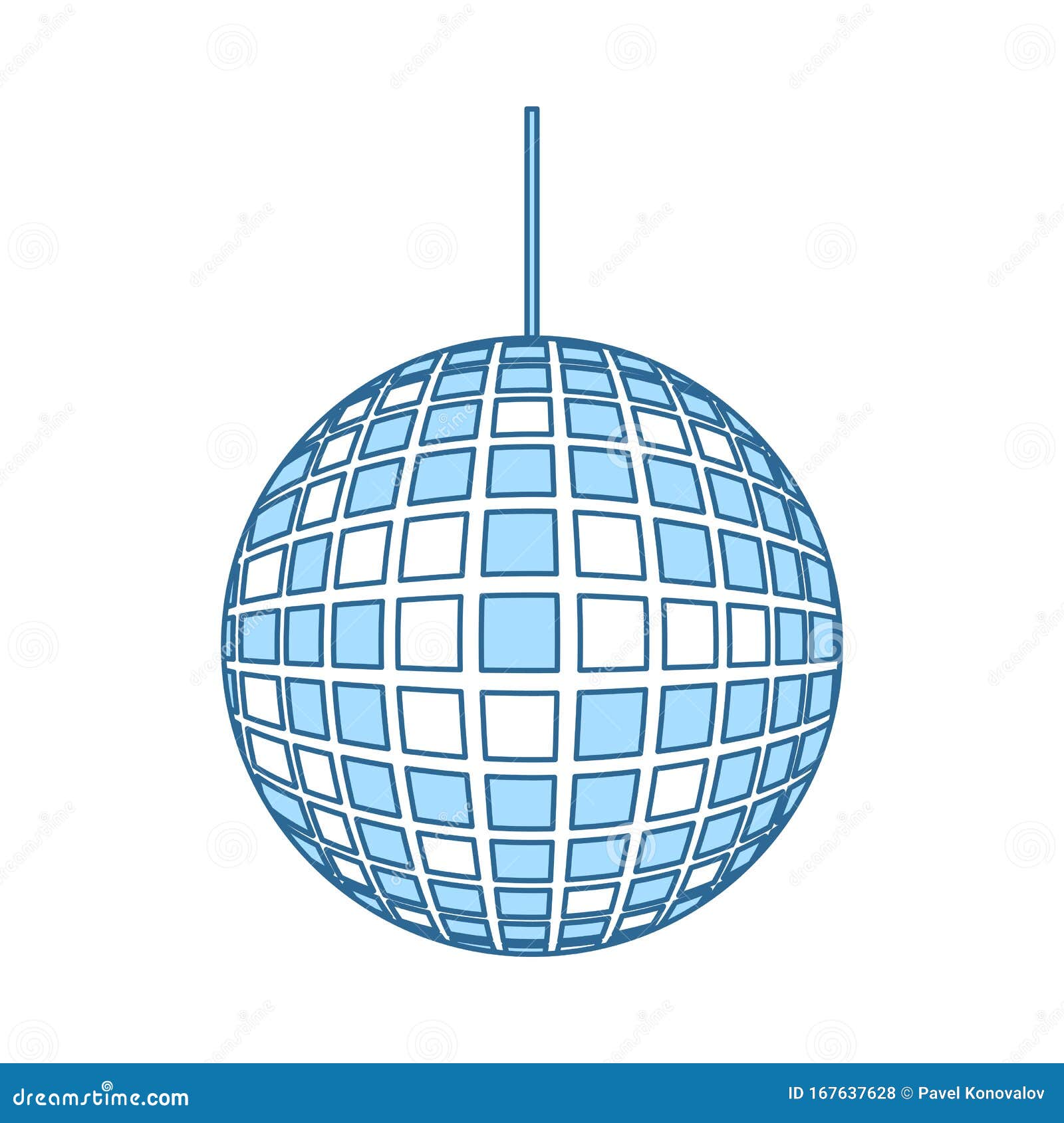 Party Disco Sphere Icon stock vector. Illustration of music - 167637628