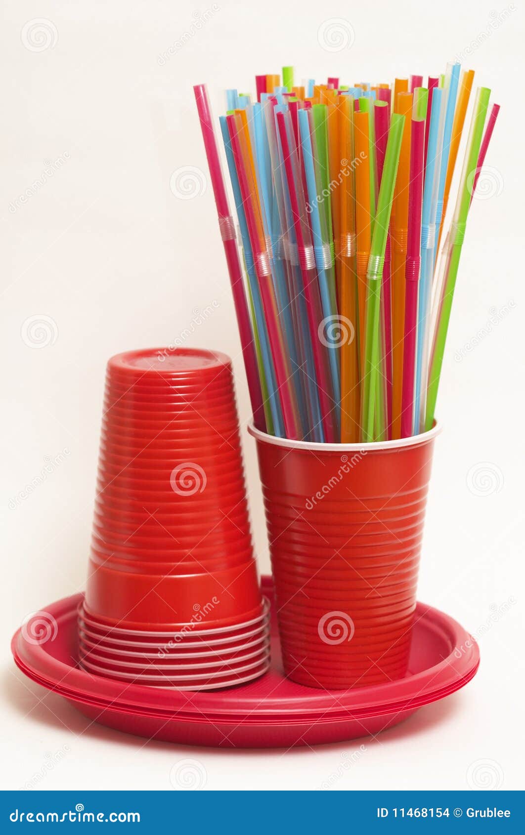 Party Disposable Tableware Set Stock Photo - Image of colored ...