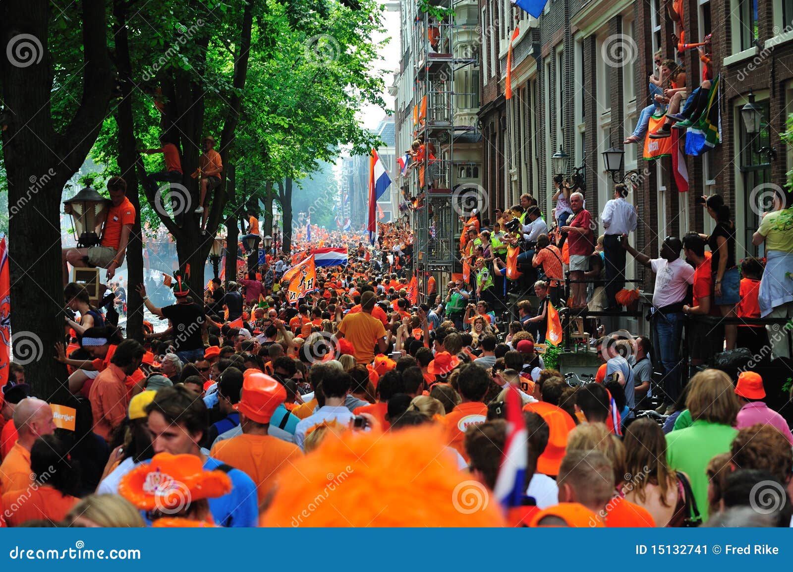 Party for Dutch Football Team Editorial Photo - Image of tree ...