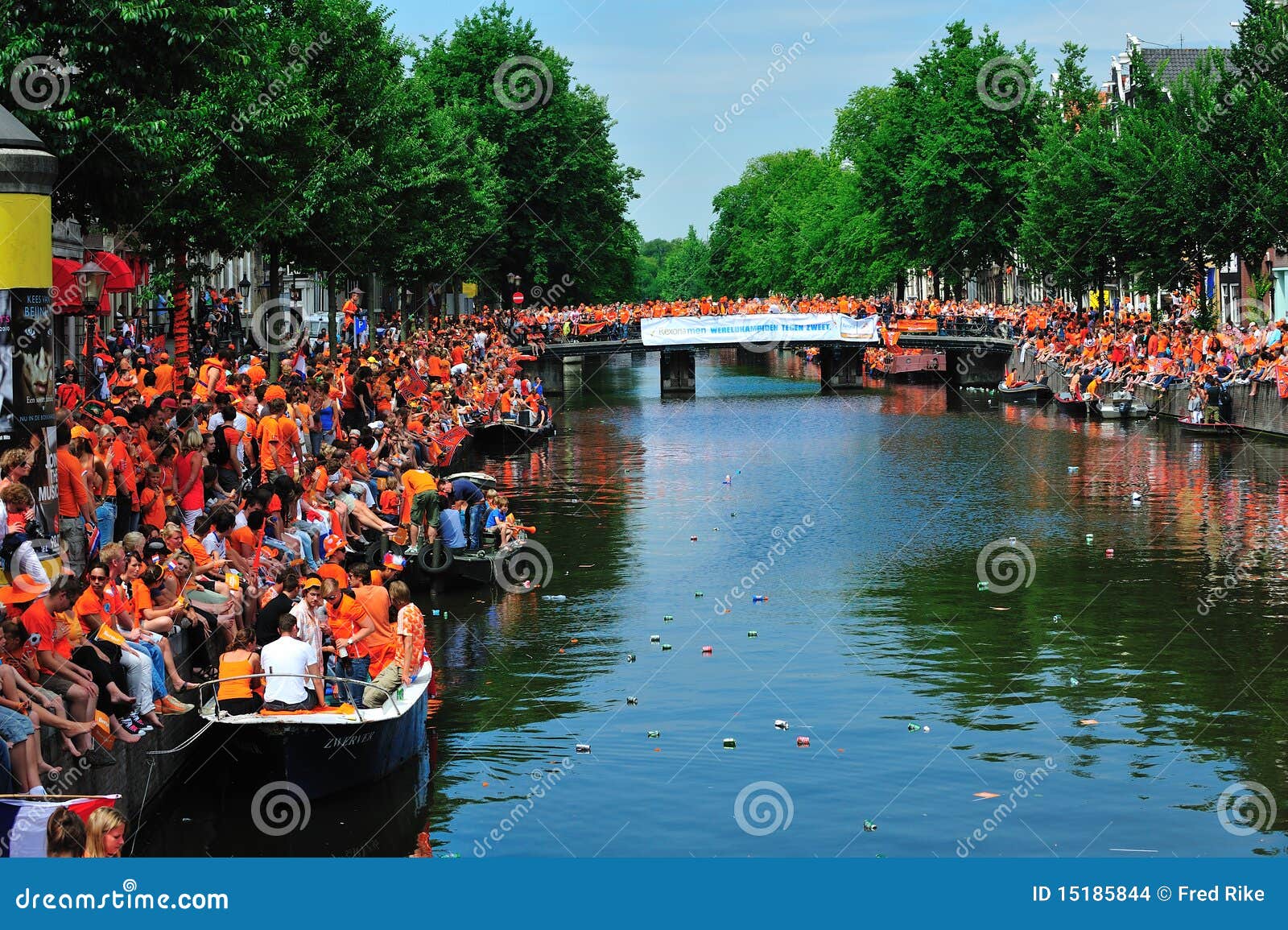 Party for Dutch Football Team Editorial Stock Image - Image of water ...