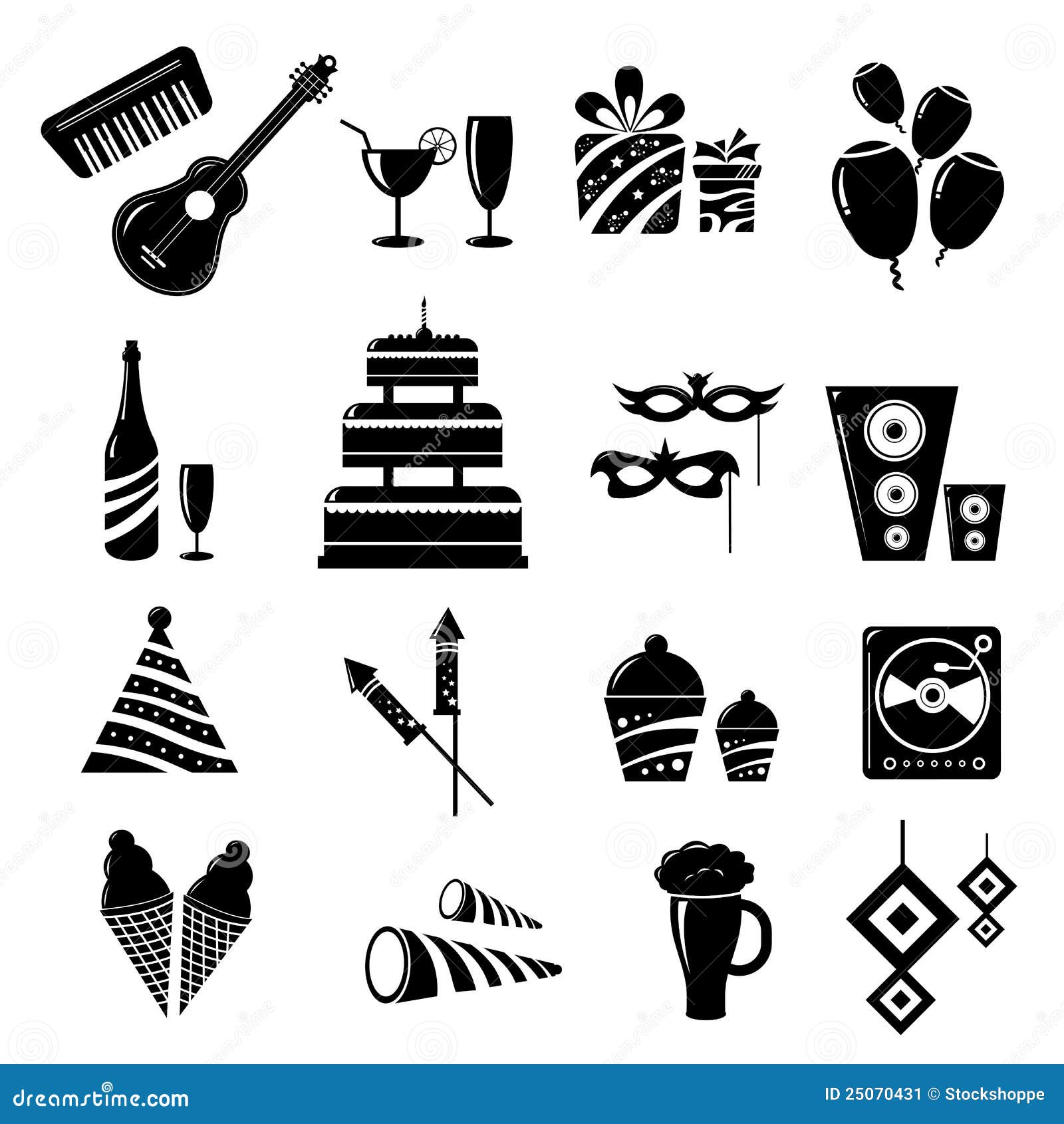 Party Element stock vector. Illustration of candy, people - 25070431