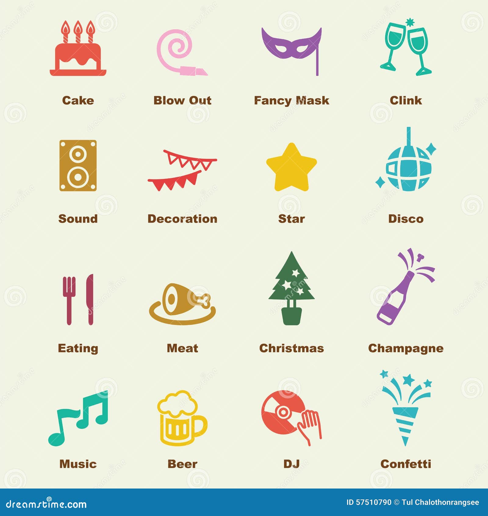 Party Elements Stock Vector - Image: 57510790