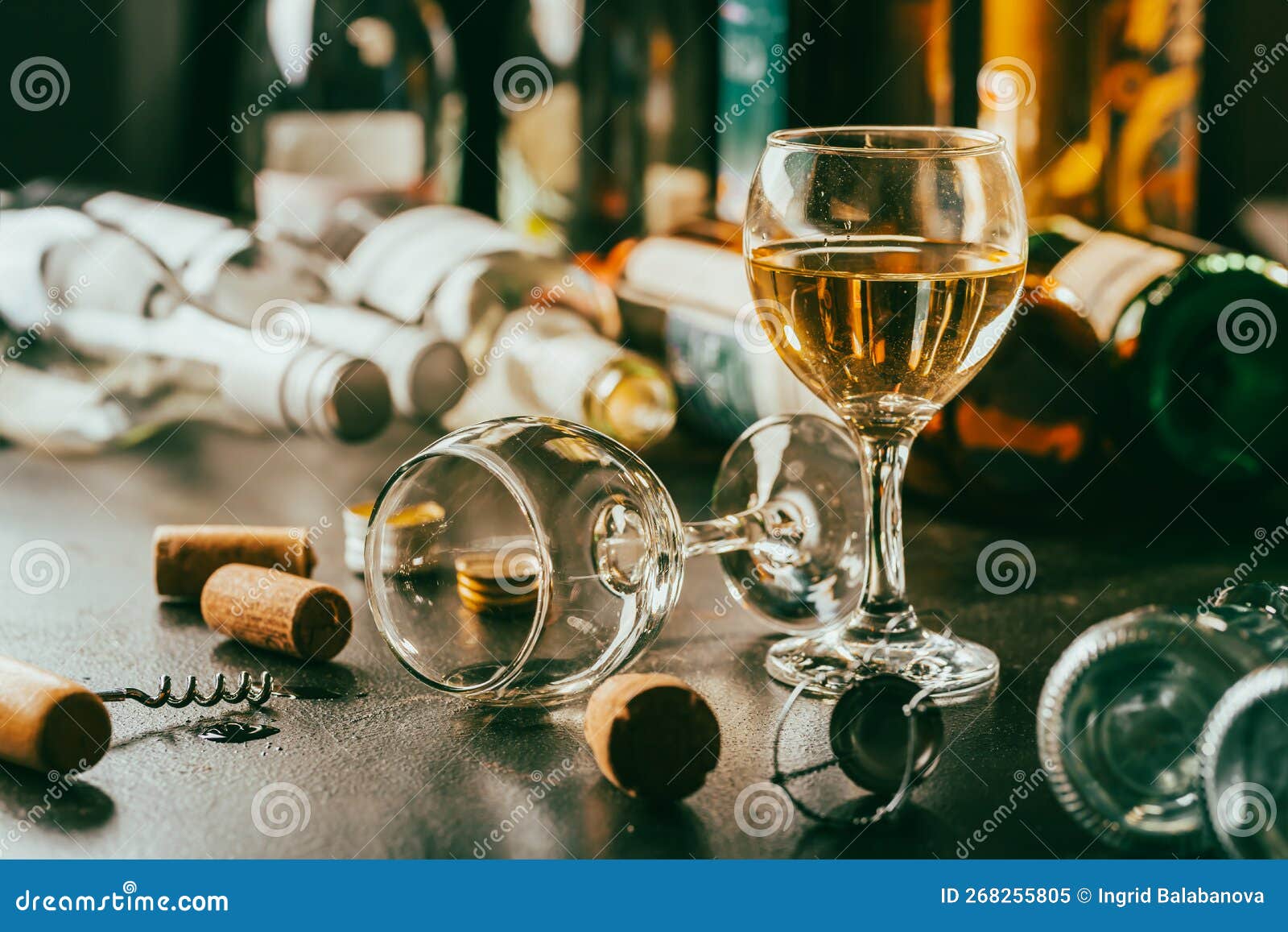 After Party - Empty Bottles, Concept of Alcoholism, Alcohol Abuse and ...