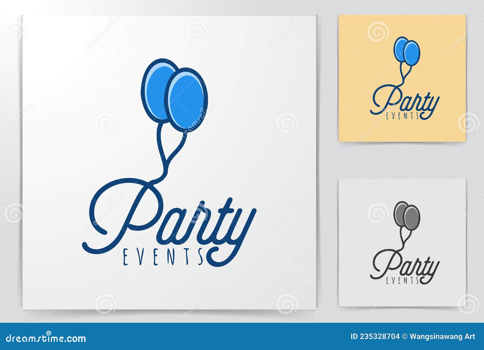 Party Event Logo Designs Inspiration Isolated on White Background Stock ...