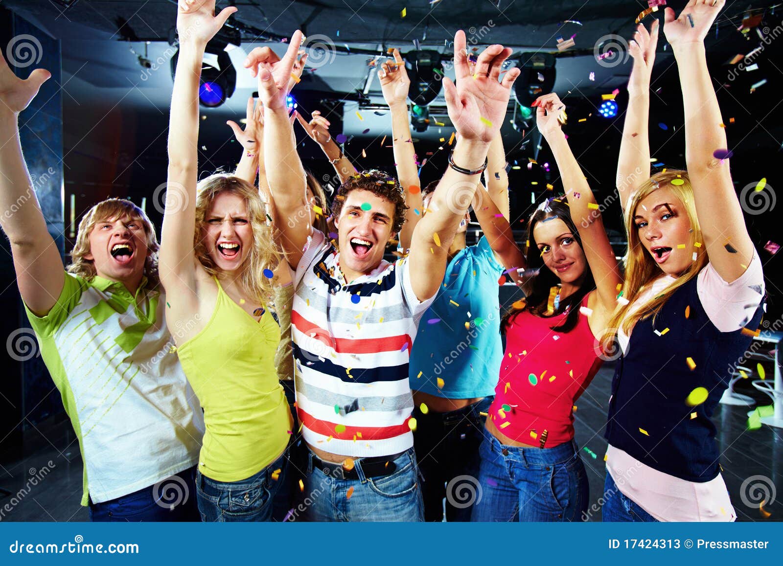 Party excitement stock image. Image of holiday, group - 17424313