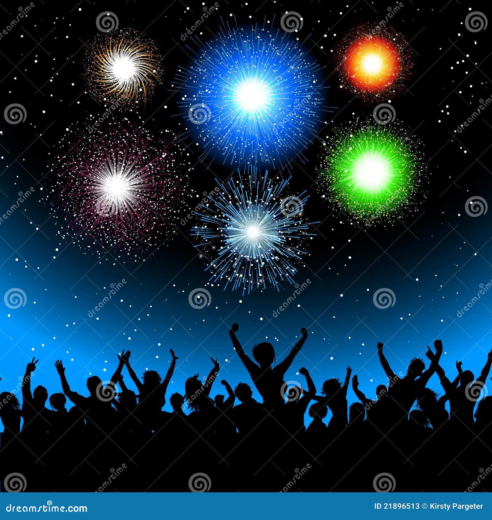 Party with fireworks stock vector. Illustration of celebration - 21896513