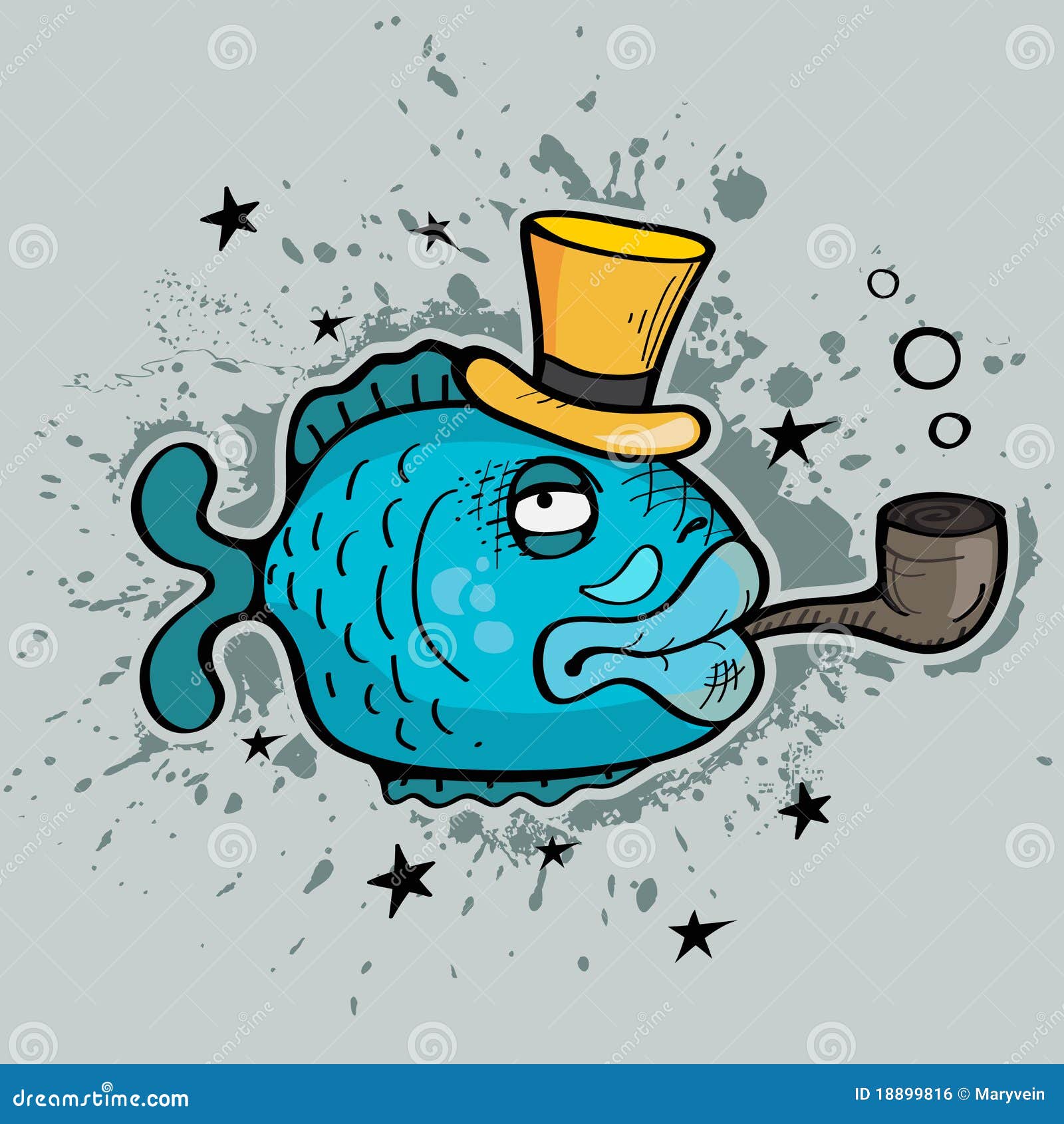 Party fish stock vector. Illustration of blue, exotic - 18899816