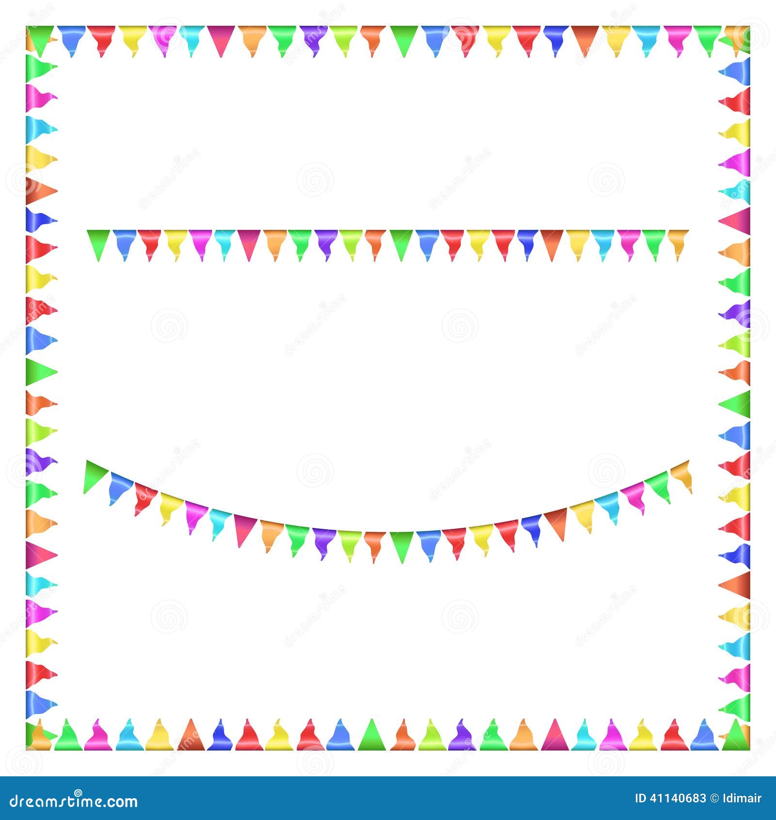 Party flags. Vector stock vector. Illustration of colorful - 41140683