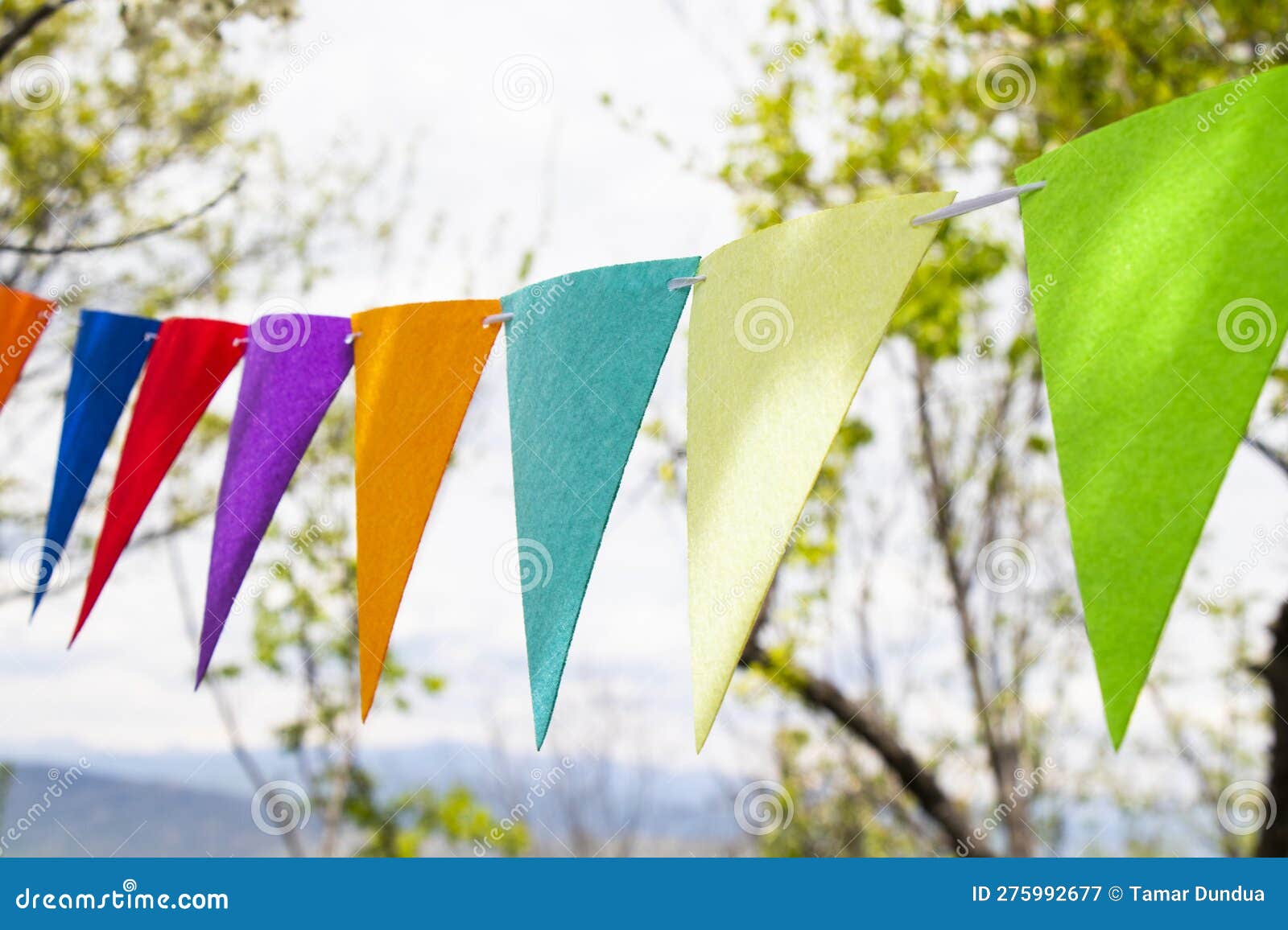 Party flags in yard stock image. Image of flags, banner - 275992677