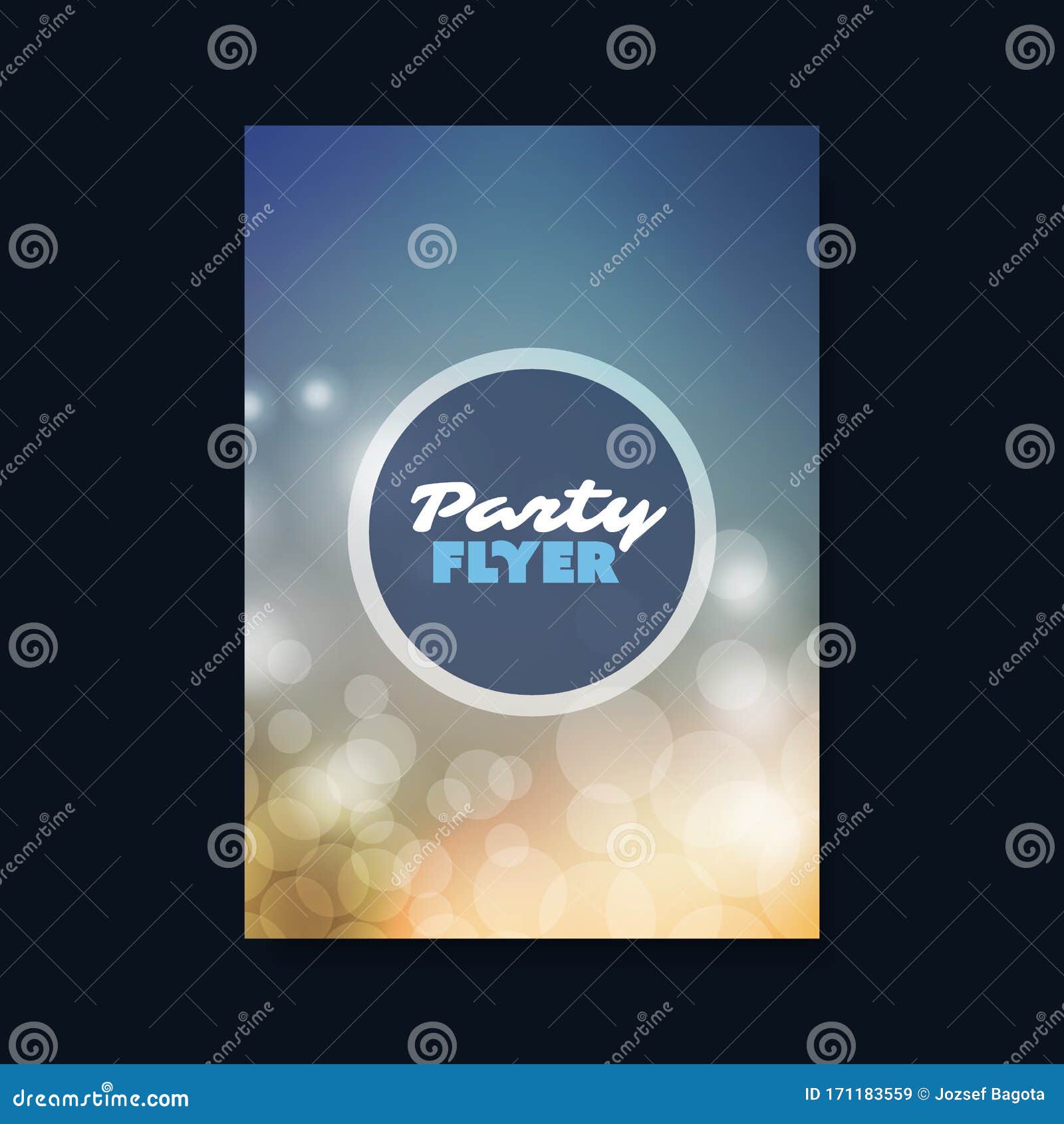 Party Flyer Concept with Abstract Background Stock Vector ...