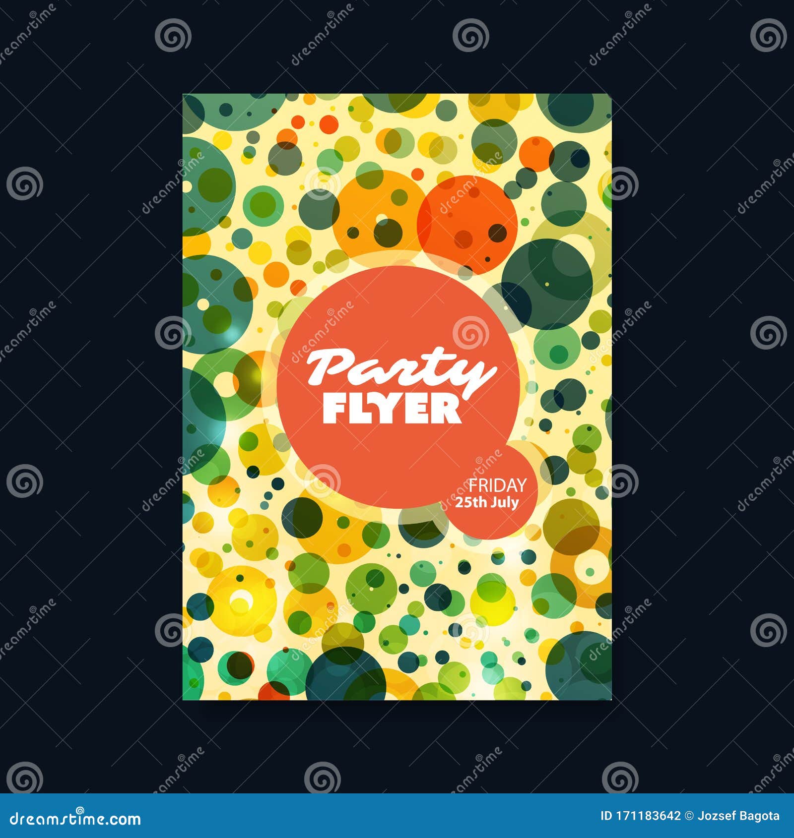 Party Flyer Concept with Abstract Background Stock Vector ...