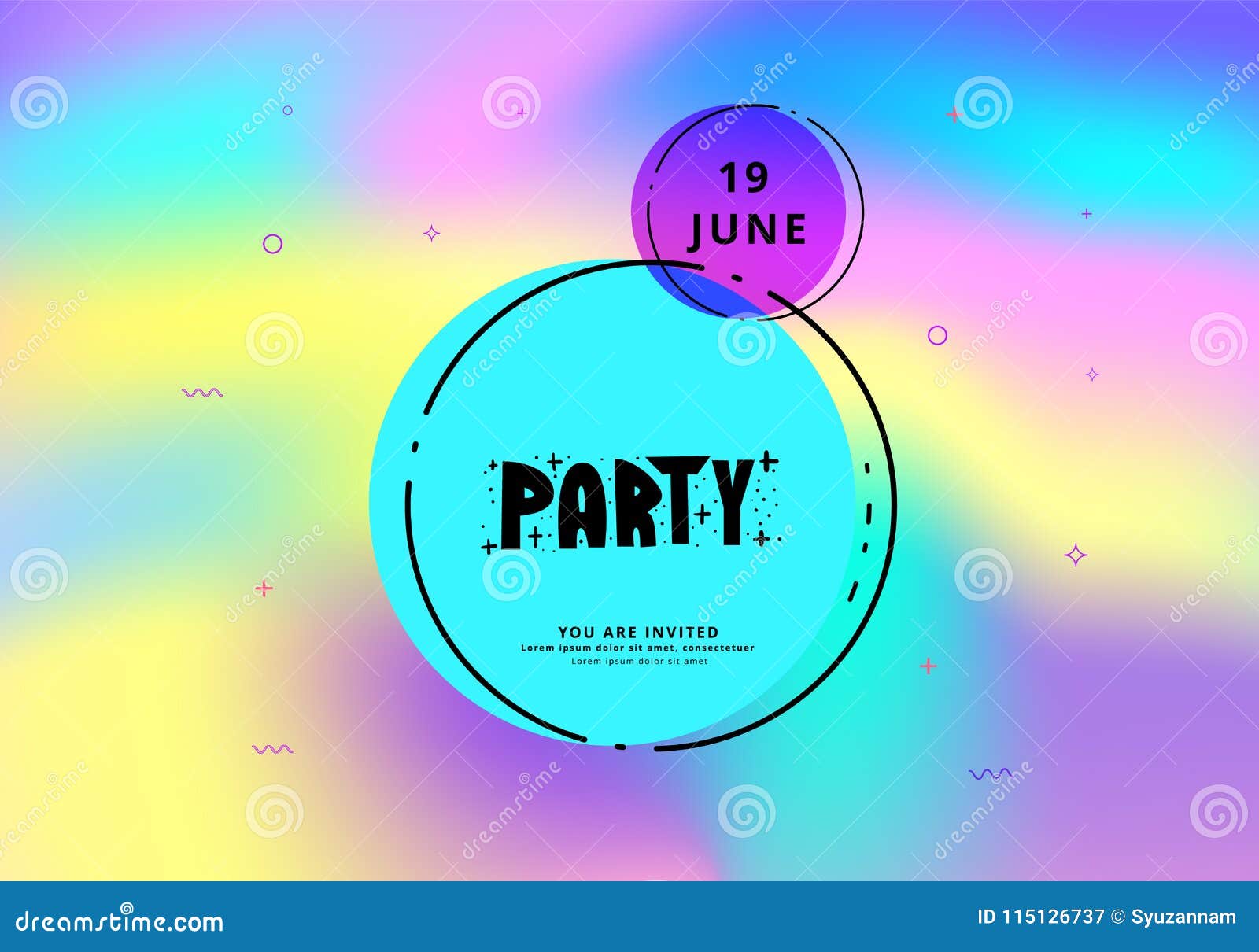 Party Flyer. Vector Illustration. Stock Vector - Illustration of emblem ...