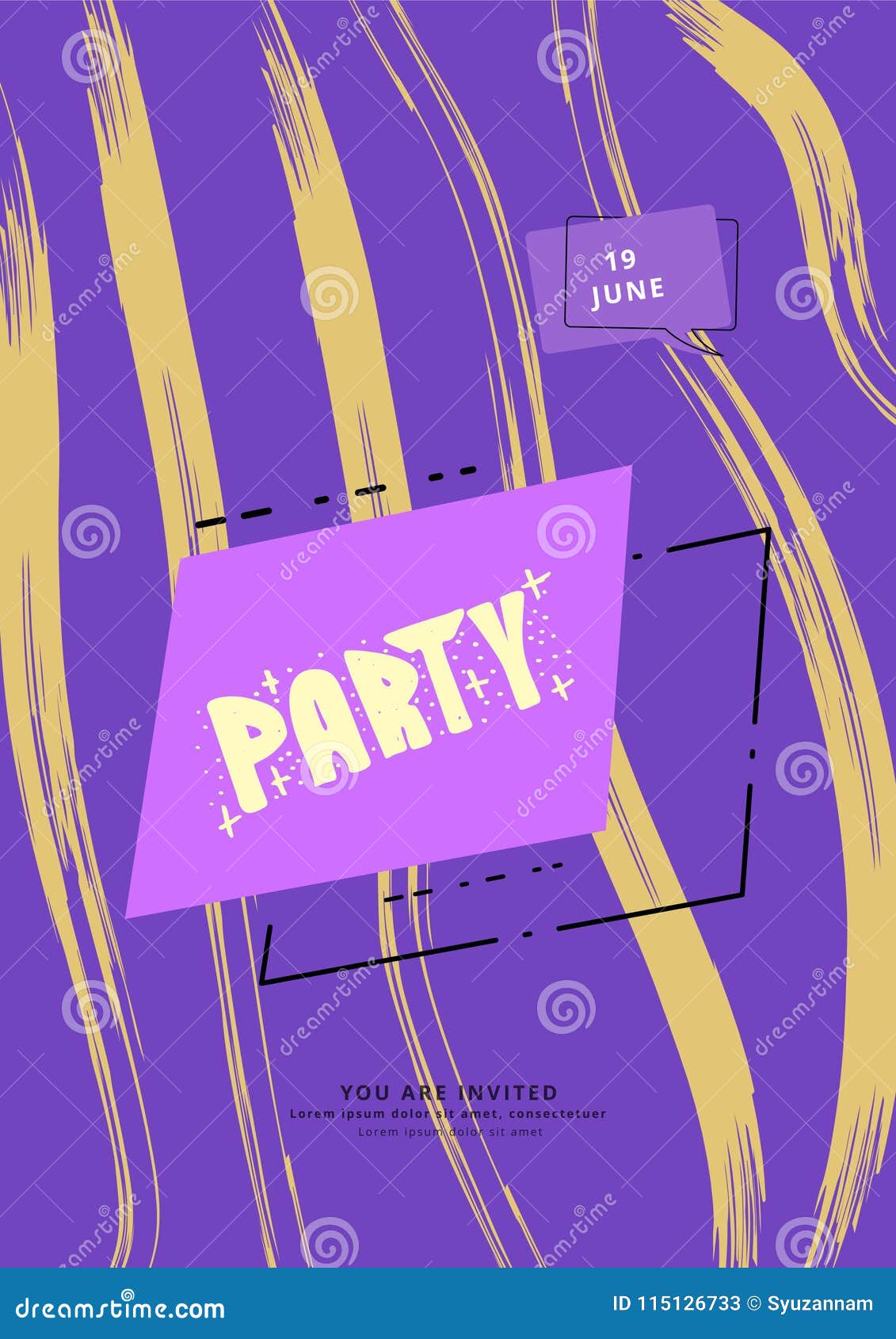 Party Flyer. Vector Illustration. Stock Vector - Illustration of ...