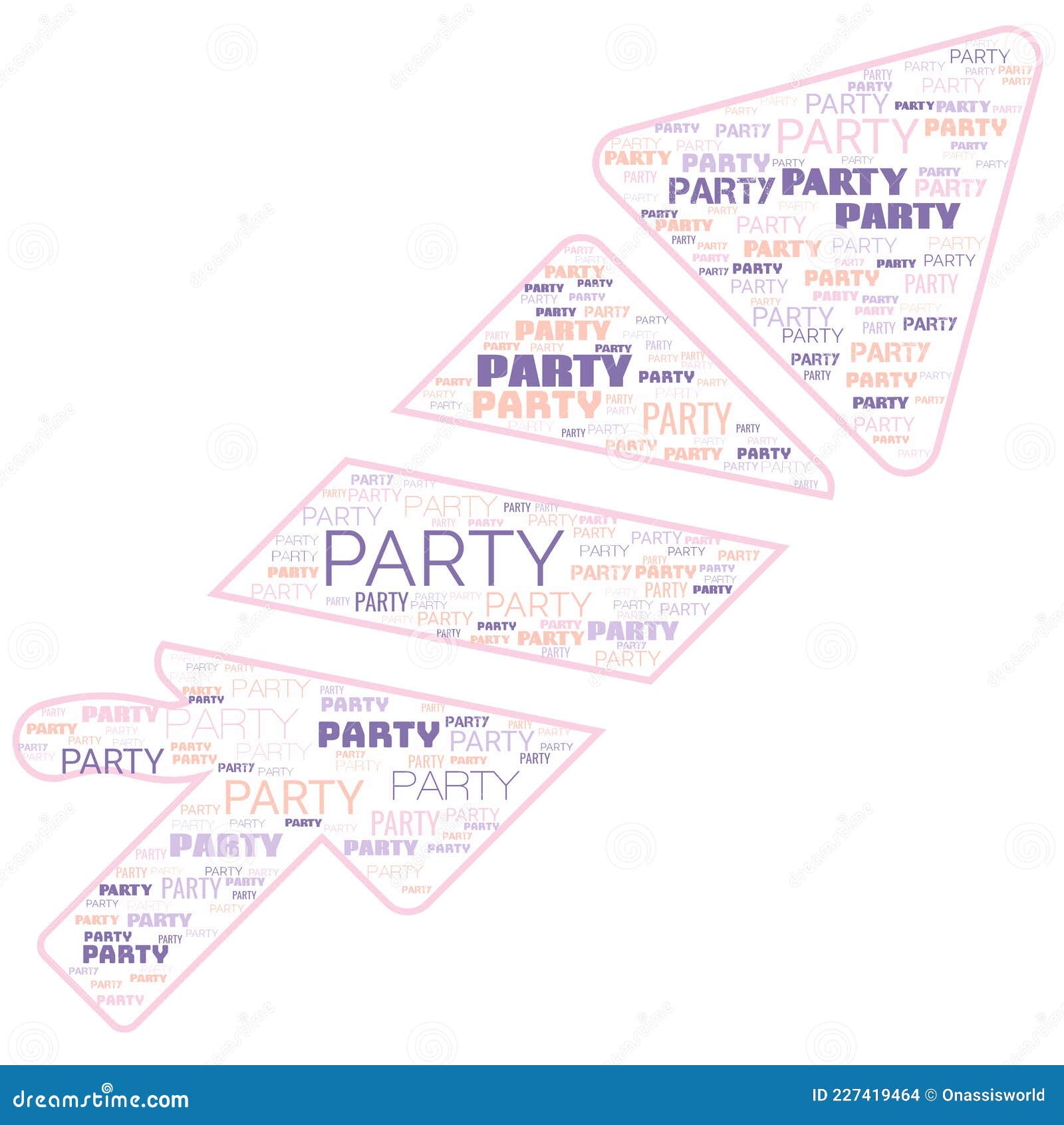 Party Fun Text Abstracts Backgrounds Stock Illustration - Illustration ...