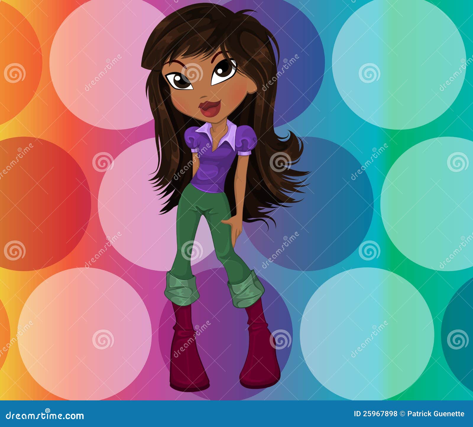 Party Girl, illustration stock vector. Illustration of drawing - 25967898