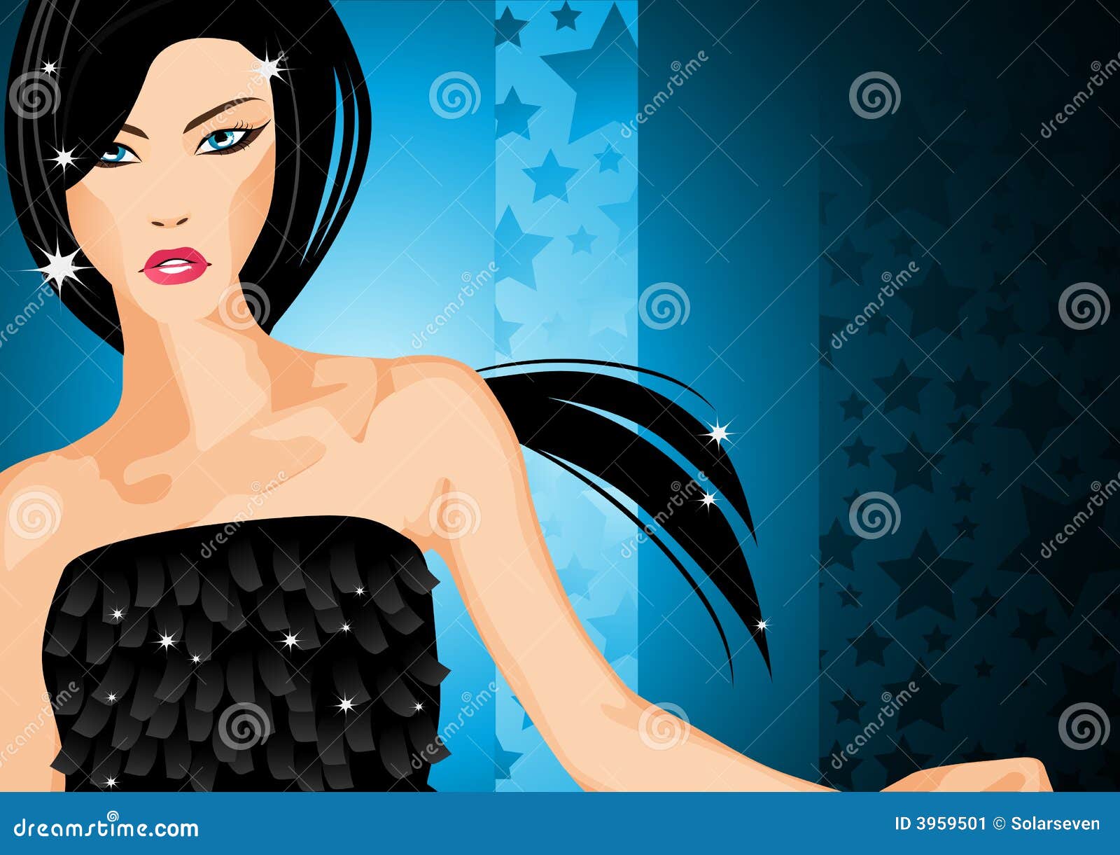 Party Girl Vector Illustration | CartoonDealer.com #1202006