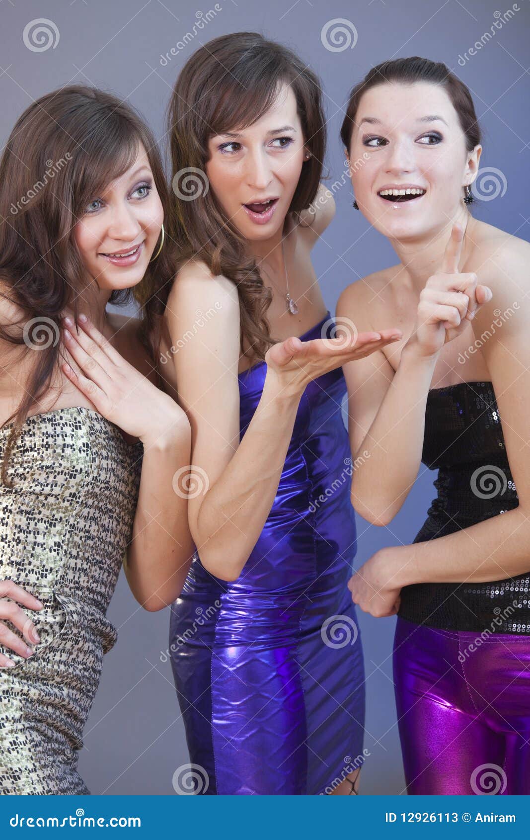 Party girls flirting stock image. Image of casual, posing - 12926113