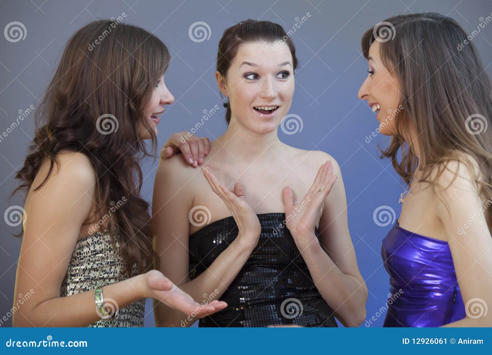 Party girls talking stock image. Image of attractive - 12926061